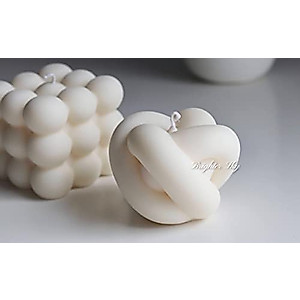 Brighter Sky Bubble Candle and Knot Candle Set, Natural Premium Soy Wax, Beige, Lavender Essential Oil, Aesthetic Candles, Candle Décor, Gift for Her, Candle Gift, Gift for Friends