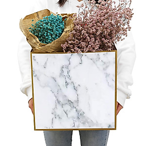 Cmecial Superior Marble Extra Large Gift Bag, 11.8 inch Square Giant Gift Bag, XL Big Gift Bag Large, Extra Large Gift Bags, Wedding Gift Bags Large Size Reusable, Gift Bags Large Birthday White (F1)