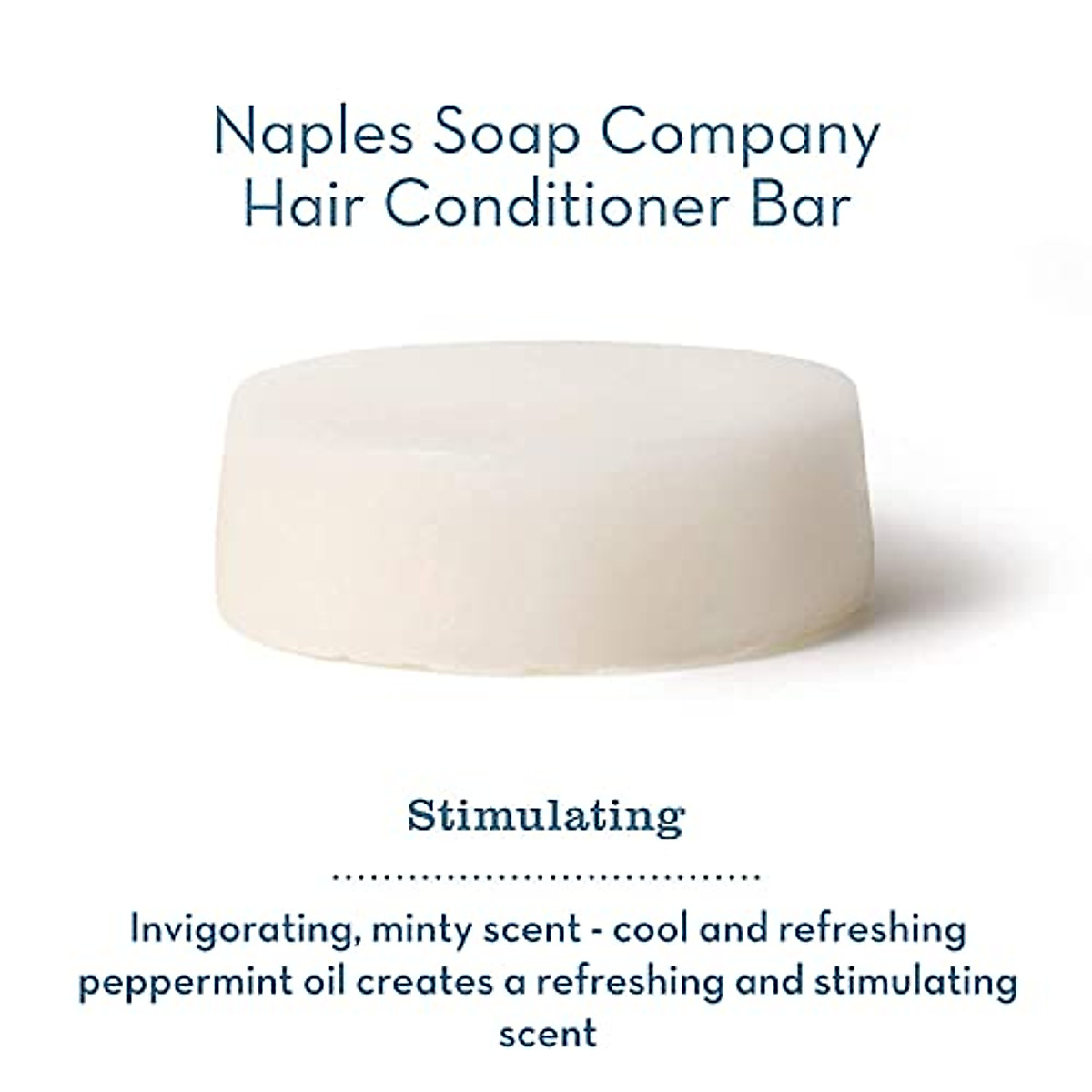 Naples Soap Company, Protein Enriched, 50-75 Use, Solid Hair Conditioner Bar, Eco-Friendly Haircare, Helps Ensure Vibrant, Healthy Hair, All Hair Types, Stimulating Scalp, 1oz