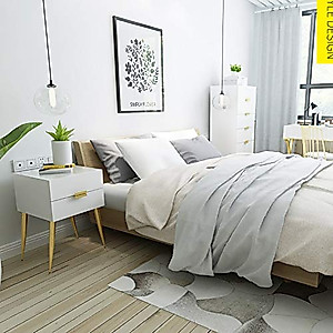 SJYDQ Nordic Bedroom Bedside Table Simple Solid Wood Storage Cabinet Economy Simple Dormitory Bedside Small Cabinet Side Cabine