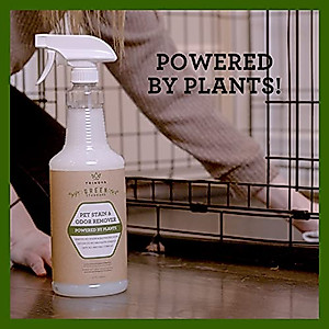 TriNova Natural Pet Stain and Odor Remover Eliminator - Advanced Enzyme Cleaner Spray - Remove Old & New Pet Stains & Smells for Dogs & Cats - All-Surface Safe - 32 OZ