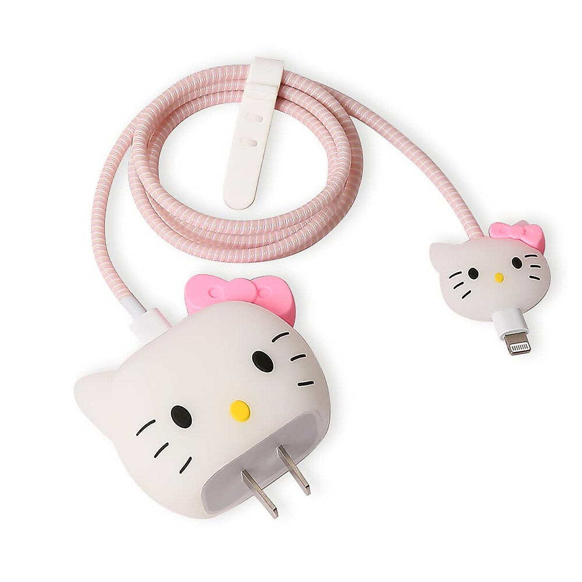MTYXYTM 3D Cute Cartoon Series Fast Charger Protector for iPhone 18W 20W iPhone 14 13 12 11 Pro Max Fast Charging Cable Charger Head Cover Cable Accessory Data Cable Protective Sleeve, No.11(4in1)