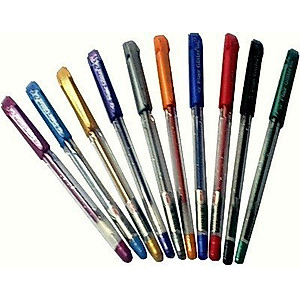 Xtra Sparkle Glitter Gel 10 Colours Xtra Sparkle Gel Pen by Flair (Pack Of Two = 20 Pens)