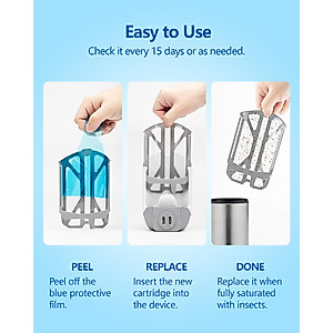 Amnice 8 Pack Upgraded High-Stick Refill Cartridges, Perfectly Compatible with ZEVO Plug-in Light M364 and Max, Indoor Replacement Cartridge Refills Only, 100% Fit