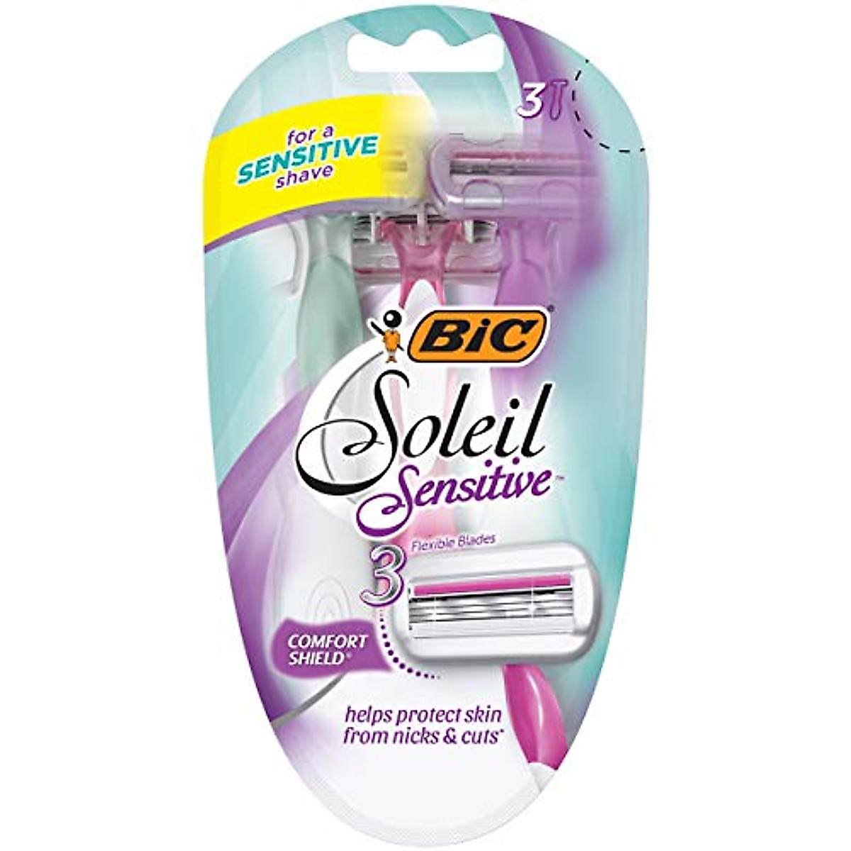 BIC Soleil Glow Razors, 3 Count