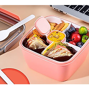 Cezoyx 3 Pack Salad Lunch Container To Go, 52 Oz Reusable Salad Bowl with 3 Compartment, Salad Dressings Container for Salad Toppings, Fruit, Lunch