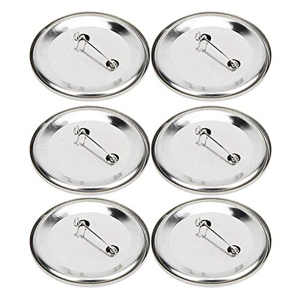 Badge Making Parts, 100 Sets 56mm/2.2inch Blank Badge Pin Button Parts Round Badge Set Metal Button Pin Badge Kit Crafts Supply for Button Maker Machine