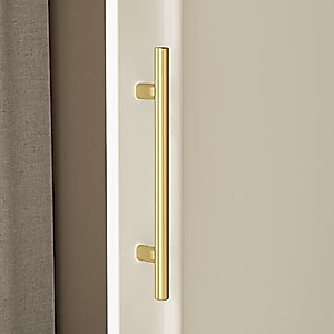 ECACAD Slim Wardrobe Armoire with 2 Doors, 3-Tier Shelves & Hanging Rod, Wooden Closet Storage Cabinet for Bedroom, White (15.7”W x 19.3”D x 74.8”H)