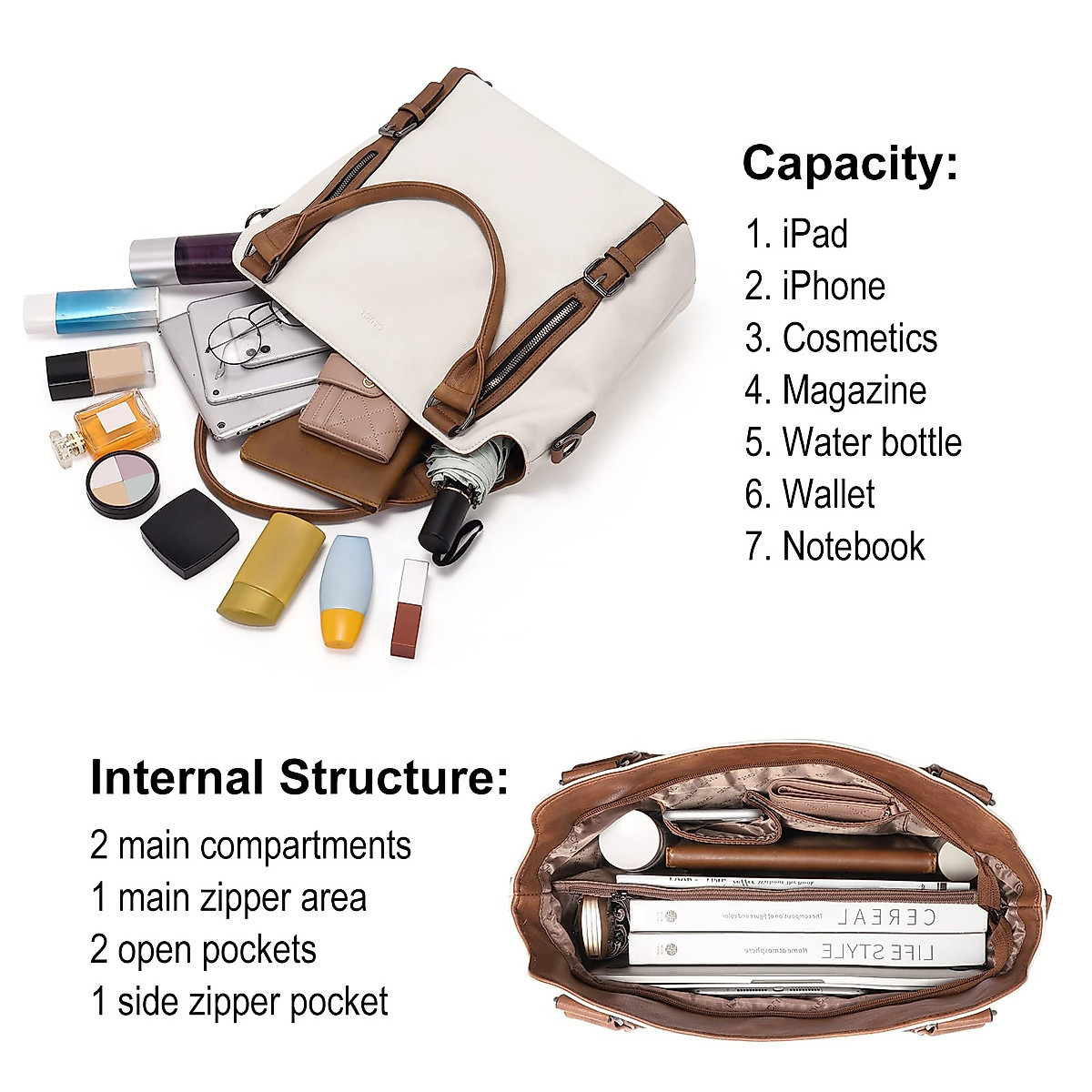 CLUCI Hobo Bags for Women Vegan Leather Handbags Large Ladies Purse Shoulder Bag