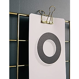 20 Pieces Gold Wire Binder Clips Assorted Sizes Stainless Steel Hollow Binder Clips Clamps for Paperwork, Sewing, Crafts, Kids, Teacher, Office School Supplies, Food Packages (10 Medium & 10 Small)