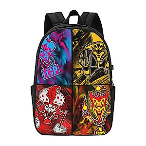 HatChetMan ICP 17 in Backpack USB Charger Bookbag Laptop Bag Bookbag Unisex Classic Fashion Backpack