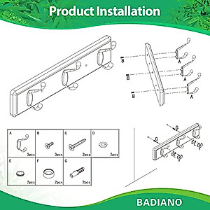 Wall Mount Coat Rack, Kids Mounted Organizer for Closet, Bathroom, Bedroom, Entryway, Hallway, Foyer, Heavy Duty Double Hooks Hanging Towels, Hats, Bags, Backpacks, Jackets, Keys (Mix3, 3 Hooks)
