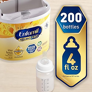 Enfamil NeuroPro Baby Formula, Milk-Based Infant Nutrition, MFGM* 5-Year Benefit, Expert-Recommended Brain-Building Omega-3 DHA, Exclusive HuMO6 Immune Blend, Non-GMO, 124.2 oz​