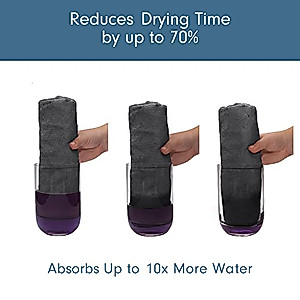 Scala (2 Pack Extra Large Microfiber Hair Towel 24" x 48" Anti Frizz for Long Hair, Multipurpose Bath Towel for Pool, Gym, Yoga, Camping - Quick Drying, Ultra Absorbent Includes Towel Clips