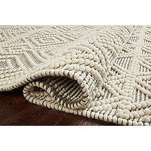 Loloi II Noelle Collection NOE-07 Ivory/Grey, Geometric Area Rug 9'-0" x 12'-0"