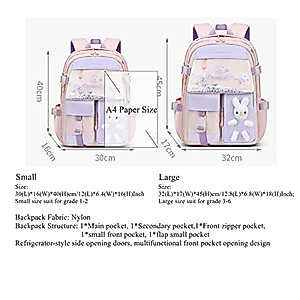 VIDOSCLA Kawaii Kids Girls Backpack Elementary Students Book Bag Primary School Bag for Teens