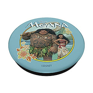 Disney Moana Maui And Moana Circle Portrait PopSockets PopGrip: Swappable Grip for Phones & Tablets