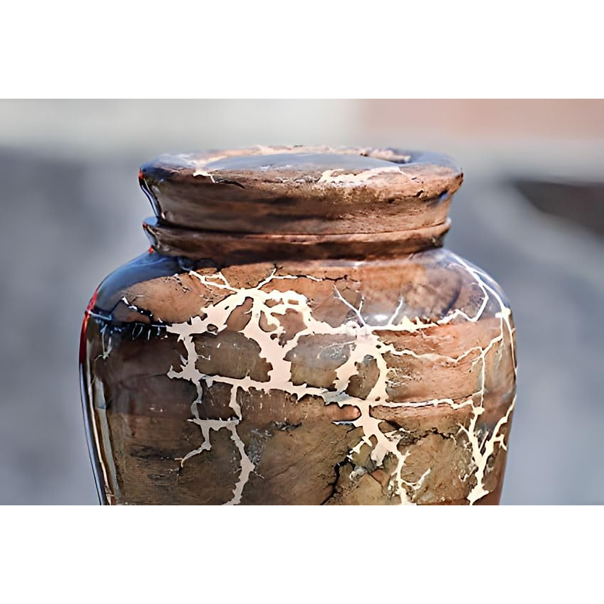 Resin Keepsake and Wooden Cremation Urn for Human Ashes Male/Female, Cremation Adult Funeral Urn Box # Personalized Urn for Human Ashes - Custom Urn for Ashes (Large)