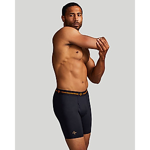 Tommie Copper Men’s Performance Compression Undershorts | Breathable Underwear with Fly I Sweat Wicking 4D Stretch Briefs for Everyday - Black - Medium