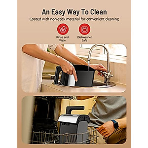 Air Fryer, PARIS RHÔNE 5.3 QT with Viewing Window & Ceramic Coated Non-Stick Basket, Large Air Fryer Oven with 8-in-1 Functions One Touch Control, NO Pre-heating, with Detachable Tray Easy to Clean