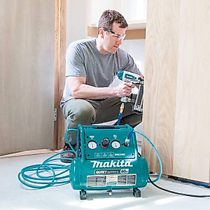 Makita MAC210Q-R Quiet Series 1 HP 2 Gallon Oil-Free Hand Carry Air Compressor (Renewed)