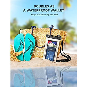 Waterproof Phone Pouch, 2 Pack Waterproof Case Underwater Cellphone Dry Bag, Compatible with iPhone13 12 Pro Max SE 11 Pro Max XS XR 8 7 Galaxy S20 S10 Google up to 7.0", with Lanyard for Swim Travel