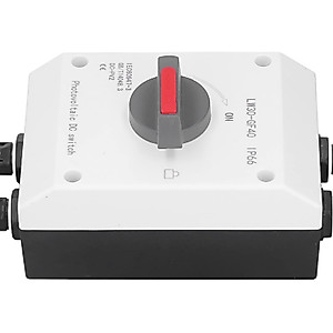 Solar Combiner Box, 1500V DC 32A 4P IP66 Waterproof Insulated Switch Professional Power Solar PV DC Quick Disconnect Switch for Solar Power System RV Boats (Basic)