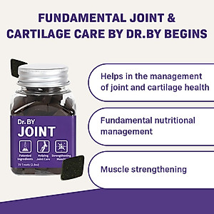 DOCTOR BY Joint for Dog and Puppy Hip & Joint Health Supplements for Dogs with Whey Protein Isolate and Boswellia - 70 Duck Flavored Soft Chews