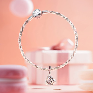 NINGAN 16 Years of Love Forever & Always Dangle Charm for Bracelets 925 Sterling Silver Pendant Bead with Cubic Zirconia Birthday Jewelry Gifts for Women Wife Mom Her