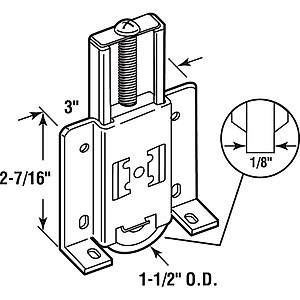 Prime-Line N 7404 Mirror Closet Door Roller, 1-1/2 In. Convex (Single Pack)