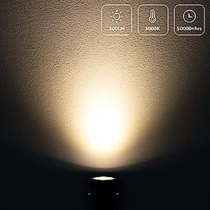 SUNVIE 2 Pack LED Spot Lights Indoor for Plants Uplights Lamp Accent Lighting Decor 120V Warm White Up Spotlight 5.9 FT Cord with Floor Foot Switch (Base and Stake Included)