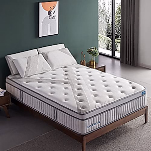 14 Inch King Mattress in a Box, Lechepus Plush Memory Foam Hybrid Mattress with Pocket Innerspring, Soft But Supportive Mattress for Pressure Relief, King Size 76"*80"