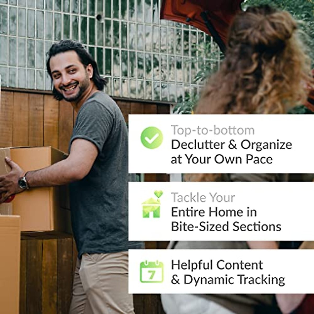 The Home Organization Sidekick Journal by Habit Nest. A Step-by-Step Guide to Declutter, and Organize your Home. Coaches you through Decluttering your Home, Room by Room.