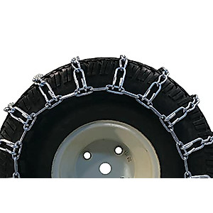 The ROP Shop | Pair of 2 Link Tire Chains 20x8.00x8, 20x8.0x8, 20x8x8 for MTD, Cub Cadet Lawn Mower, Tractor, Rider Traction