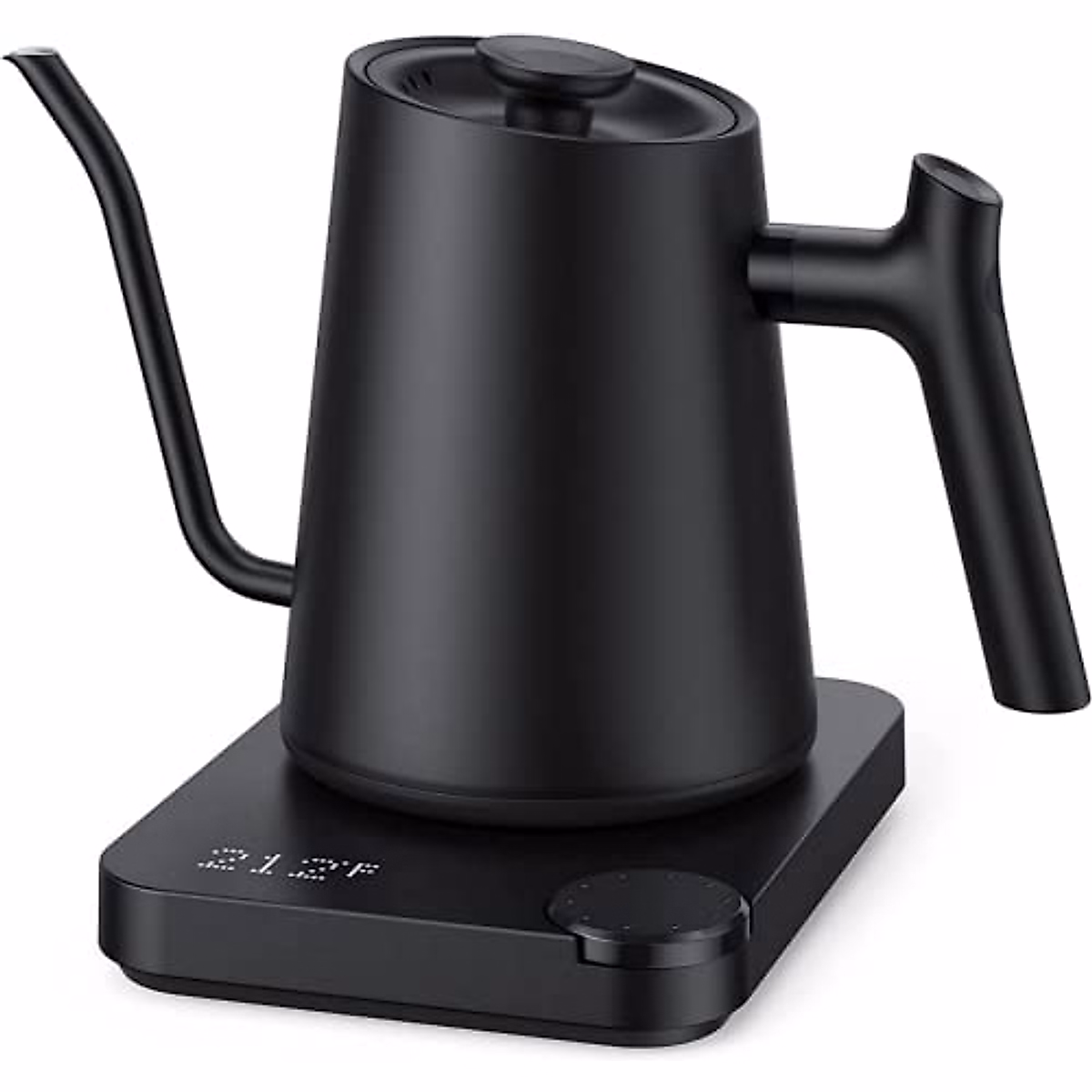 Electric Kettle With Display,1200W Gooseneck Water Heater Electric for Coffee & Tea,30oz Pour Over Coffee Kettle with Ultra Fast,100% Stainless, Auto Shutoff Boil-Dry Protection,0.9L, Black