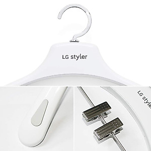 LG Styler Clothes Shirts Suit Hanger Holder with Non-Slip Pad, Stainless Steel Clips and Hooks