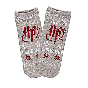 Harry Potter Platform 9 ¾ Sorting Hat Hedwig Holiday Theme Unisex 5-Pack Low Cut Ankle Socks