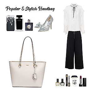 LOVEVOOK Purses for Women Large Tote Bag for Work Faux Leather Handbags Shoulder Bag with Zipper Pocket