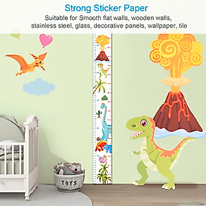 Eichzer Baby Height Growth Chart, Premium Handing Ruler Home Nursery Wall Decor for Kids, 76" x 8" Growth Tracker for Children Height Record, Boys & Girls Playroom Decoration Sticker (Dinosaur)