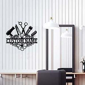 Personalized Hair Stylist Metal Sign Art, Custom Hair Stylist Monogram Metal Sign, Hair Stylist Gifts, Job Gift, Hair Salon Gifts, Salon Decor for Hair Stylist, Hair Salon Decor, Salon Decoration