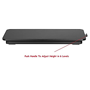 Mount Plus KBT10 Ultra Slim 24" Laptop, Keyboard and Mouse Stand | Sit Stand Adjustable Riser for Standing Desks | Lifts Up to 15.6 inches in Height | 5 Height Levels Riser