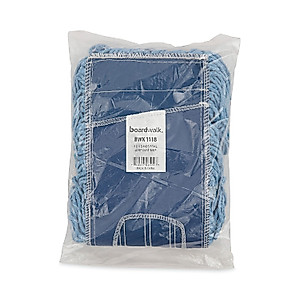 Boardwalk BWK1118 18 in. x 5 in. Cotton/Synthetic Looped-End Mop Head - Blue