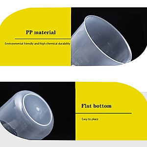 YXQ 6pcs 100ml Plastic Beakers Graduated Measuring Cup Labs Liquid Transparent Container