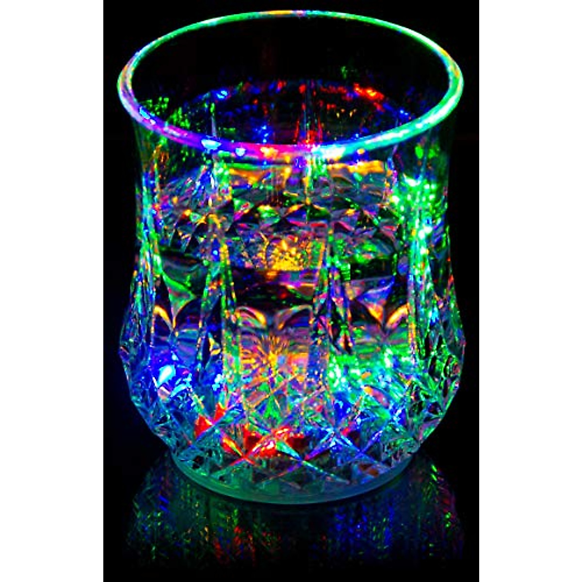 Liquid Activated Multicolor LED Tumblers ~ Fun Light Up Drinking Glasses - 6 oz. - Set of 8