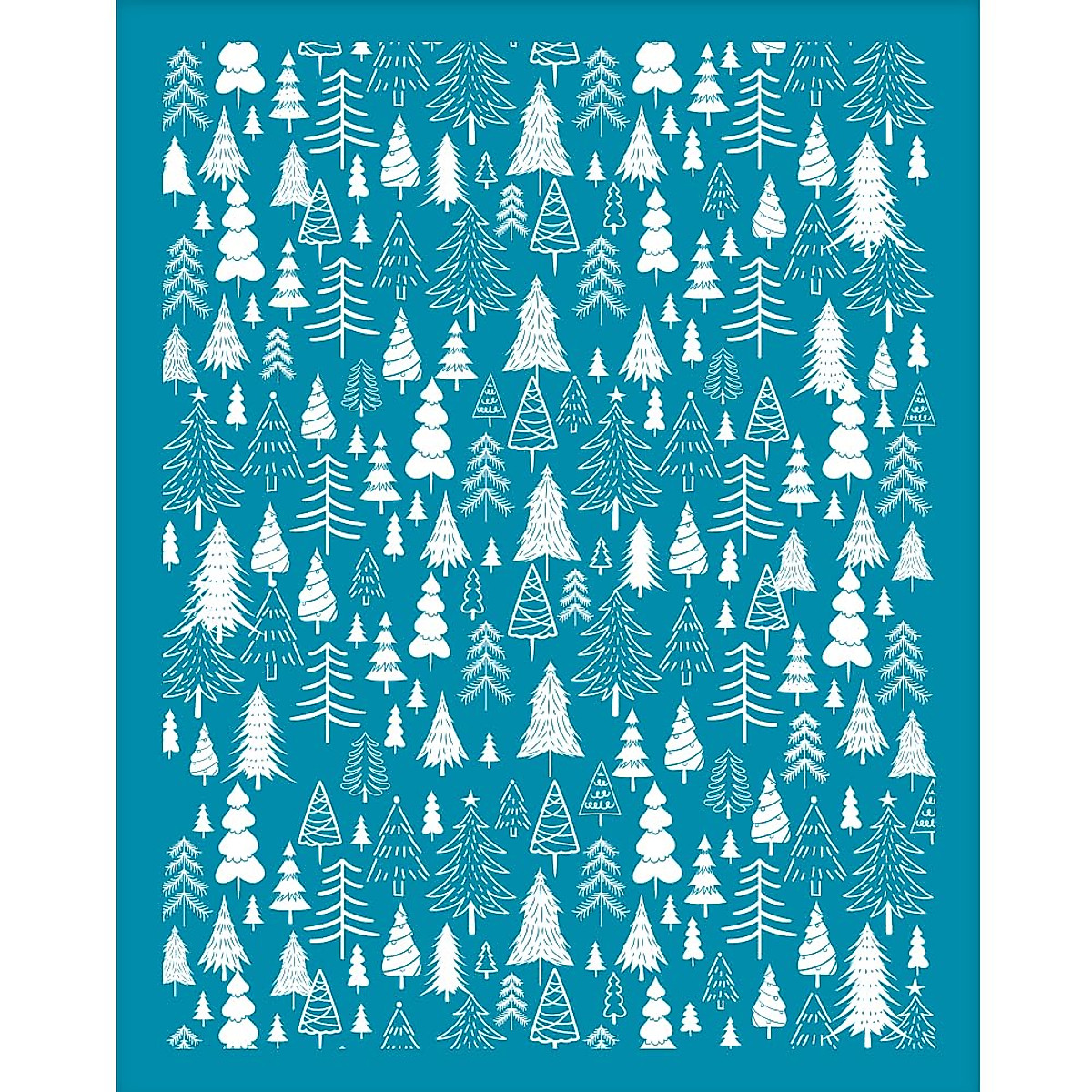 OLYCRAFT 4x5 Inch Christmas Tree Clay Stencils Christmas Theme Silk Screen for Polymer Clay Pines Pattern Silk Screen Stencils Mesh Transfer Stencils for Polymer Clay Jewelry Making