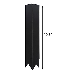 Benmachu 4 Pack 90°Connector Clips, 10" Corner Clips Height Cor-Ten Metal Stakes for 6 & 8 inch Tall Steel Landscape Edging,Black