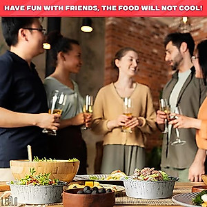 LEGLO 6&#039;&#039; Round Tin Foil Cake Pans - Round Cake Pan Baking Container Pack of 50 Foil Pan Aluminum Foil Pans Microwave Cooking Pan Heavy Duty Cooking Pans- Round Baking Pan Storage Aluminum Pie Pans