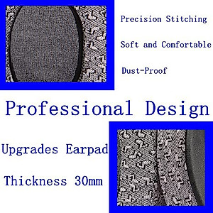 E900 Earpads-YunYiYi-Upgrade Replacement Ear Pads Cushion Compatible with EKSA E900 E900 PRO Gaming Headset Earmuffs Covers (Gray)