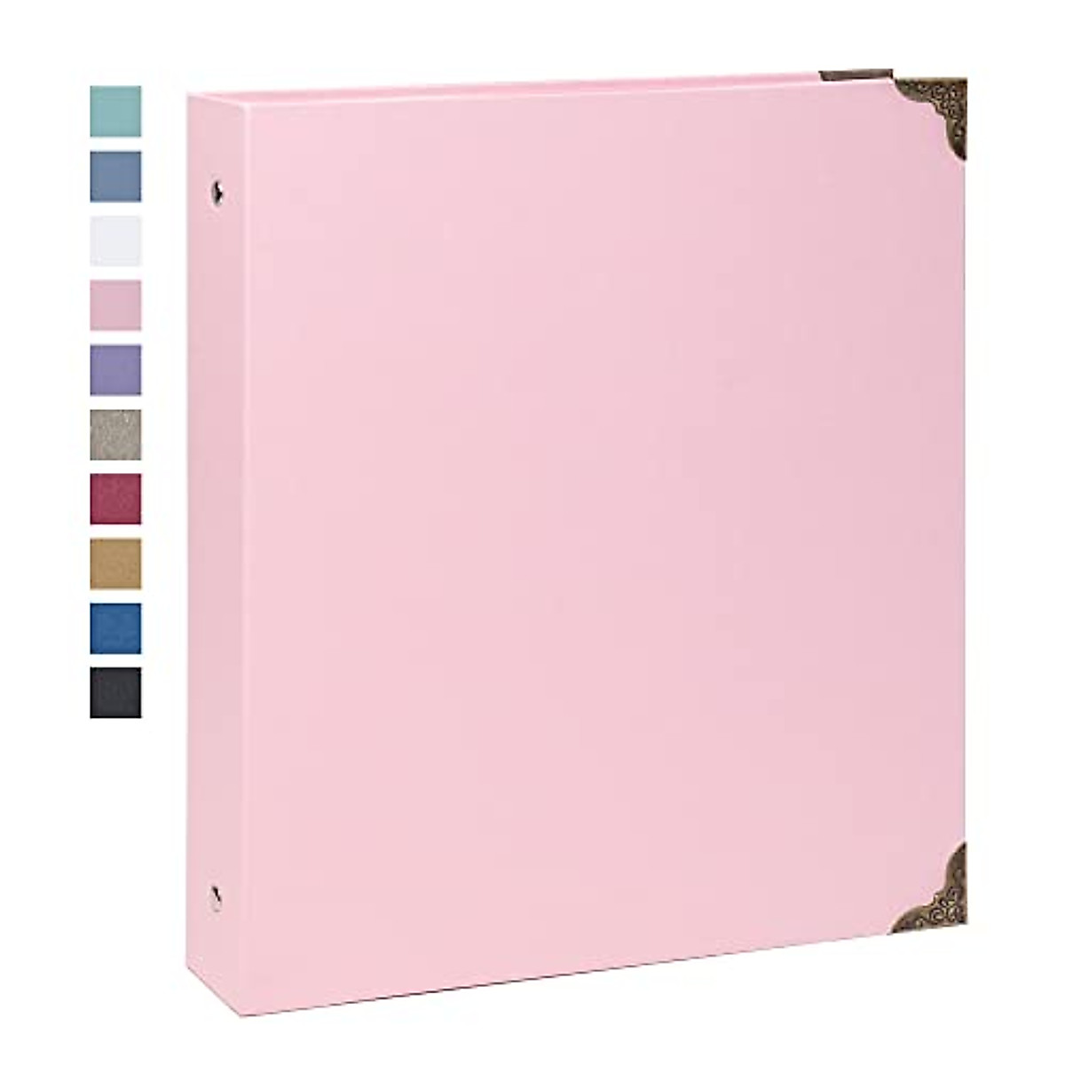 Vienrose 3 Ring Binder 1 inch Round Rings Durable Binder with Cardboard Cover Holds 8.5" x 11" Paper for School Office and Home, Pink