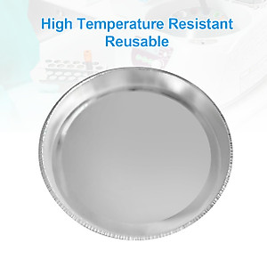 Aluminum Sample Pan for Laboratory Moisture Analyzers,102mm Disposable Aluminum Weighing Dishes, 80Pcs